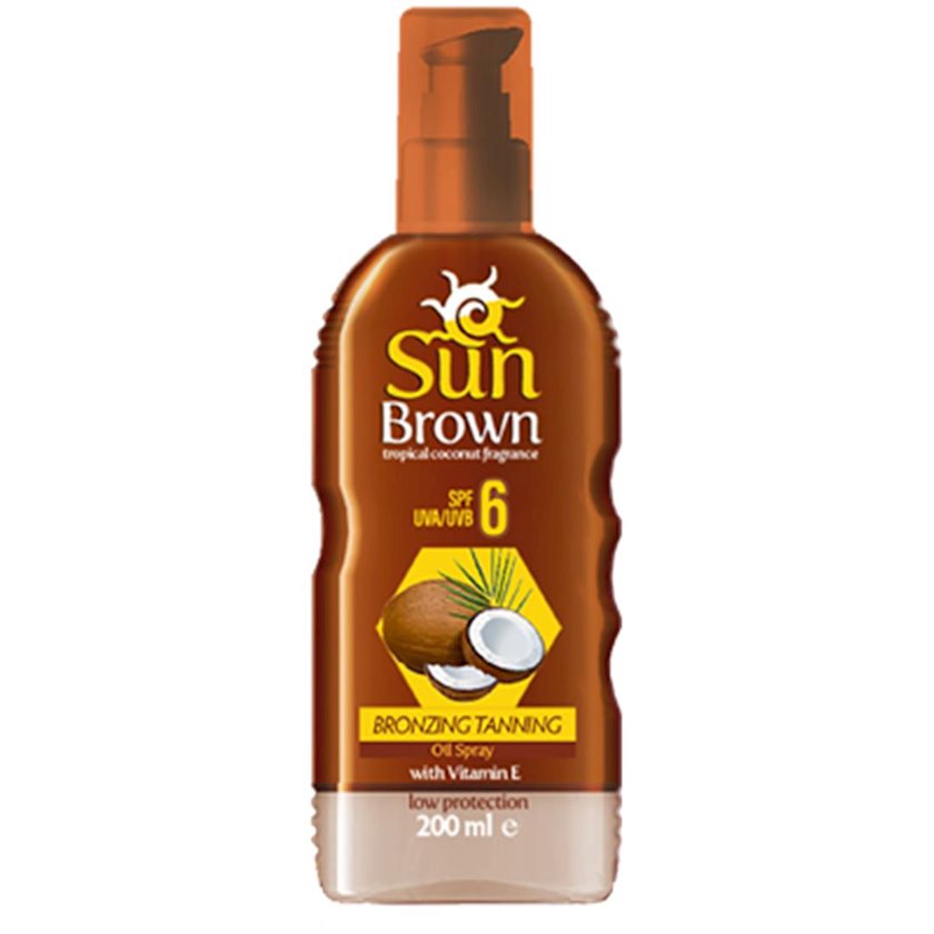 Günəşdən qouyucu qaralma üçün yağ Sun Brown Bronzing Tanning SPF6, 200 ...