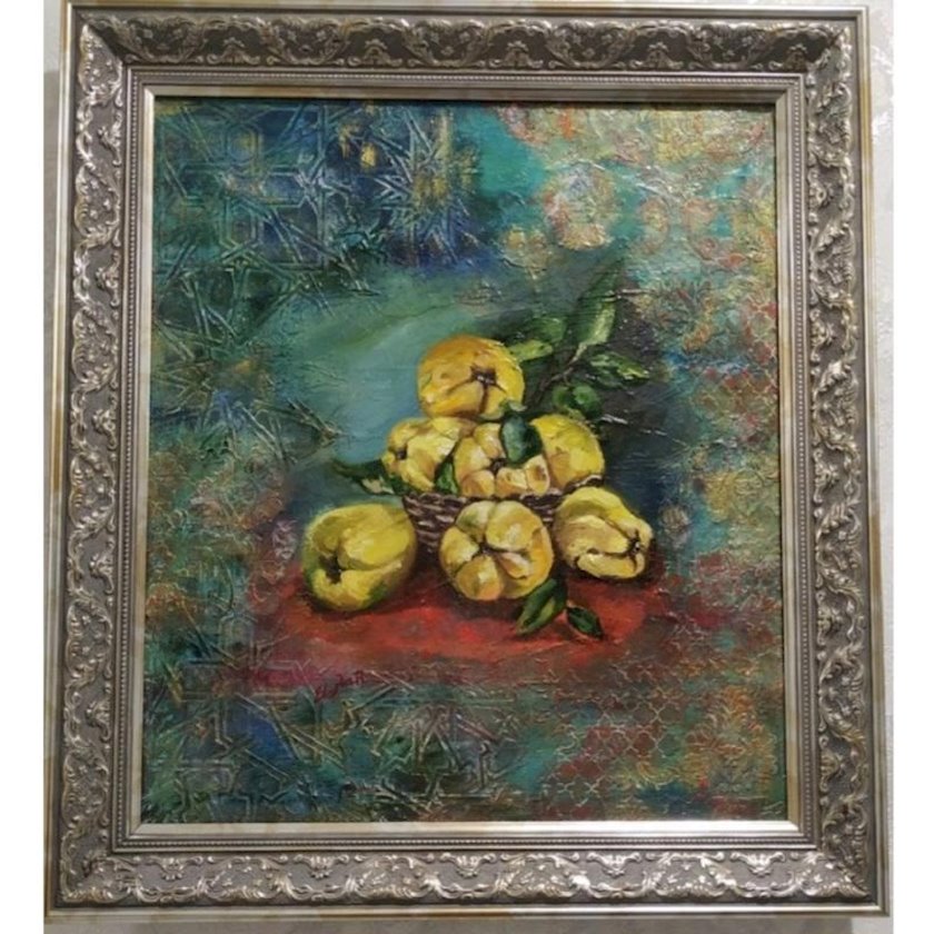 Rəsm Heyva, 40x45 sm, yağlı boya, kətan, müəllif Elnarə Əliyeva ...