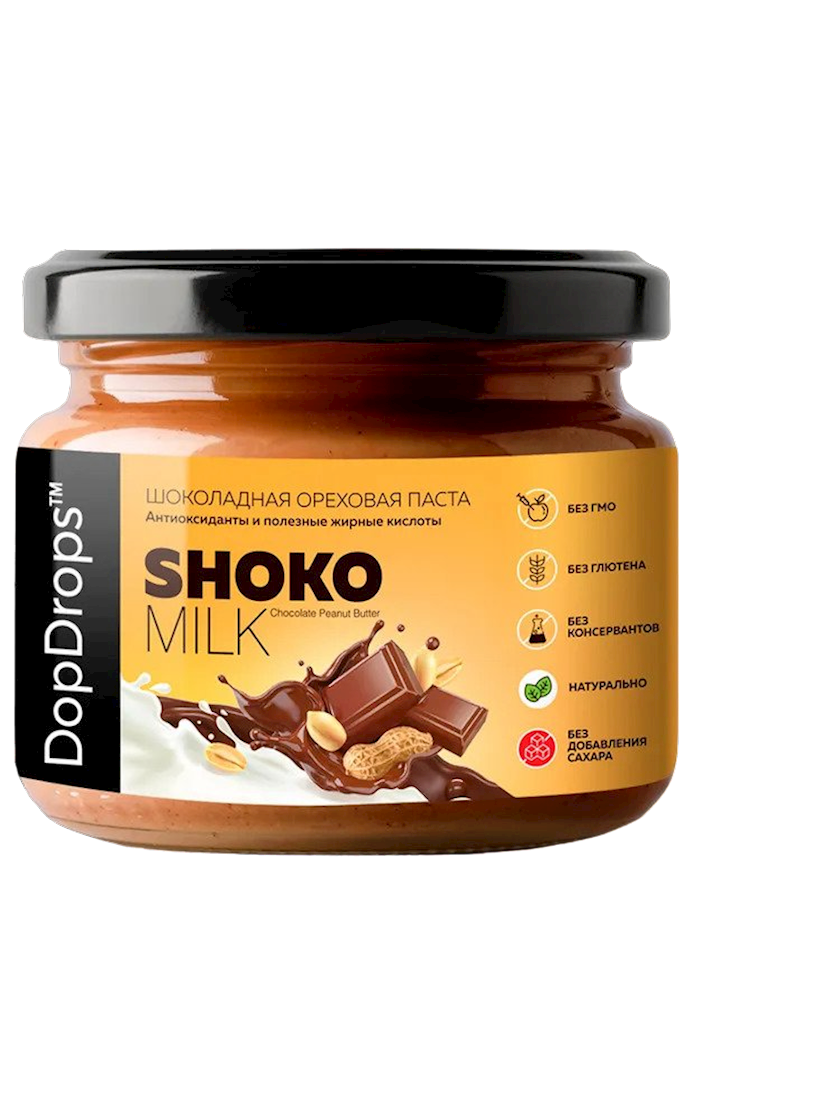 Fıstıq pastası Dopdrops Peanut Butter Shoko Milk, 250 q - Qiymeti ...