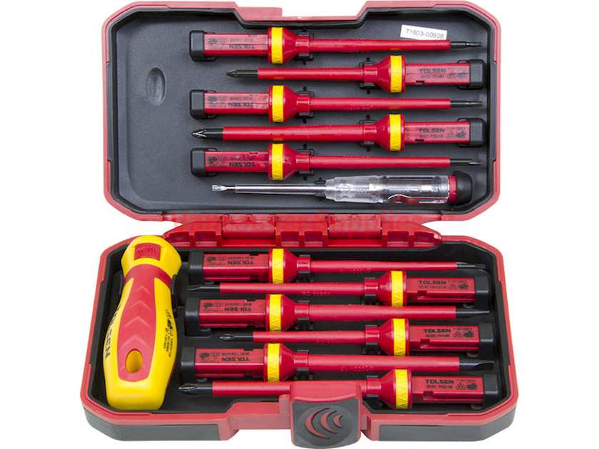 ᐈ Dielektrik vintaçan dəsti Tolsen 38016, 1000 V, 13 əşya - qiymeti və ...