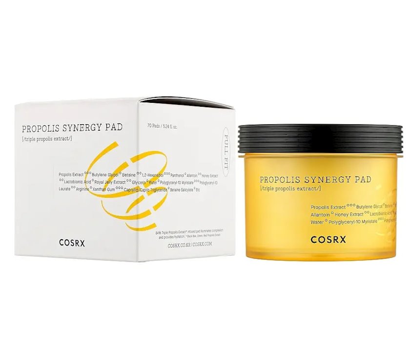 Пилинг-диски для лица COSRX Full Fit Propolis Synergy Pad 70 шт 155 мл ...