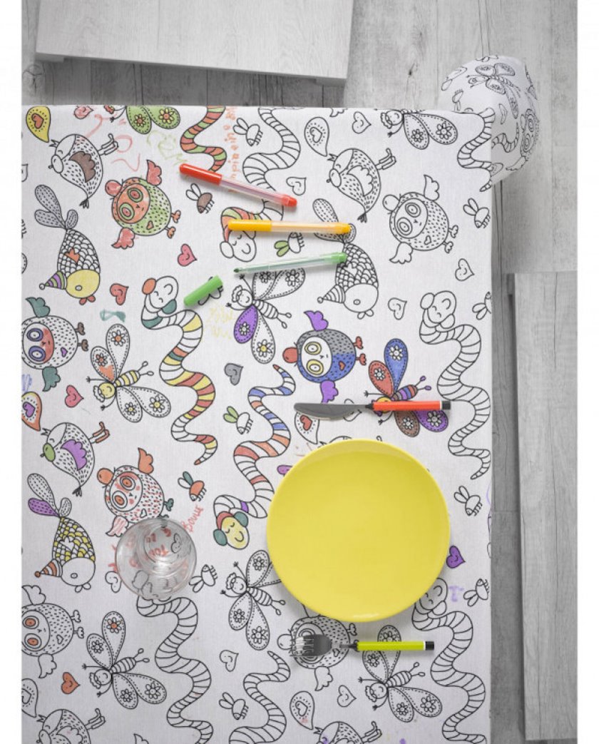 Скатерть Atenas Home Textile Monsters, прямоугольный, 140х200 см ...