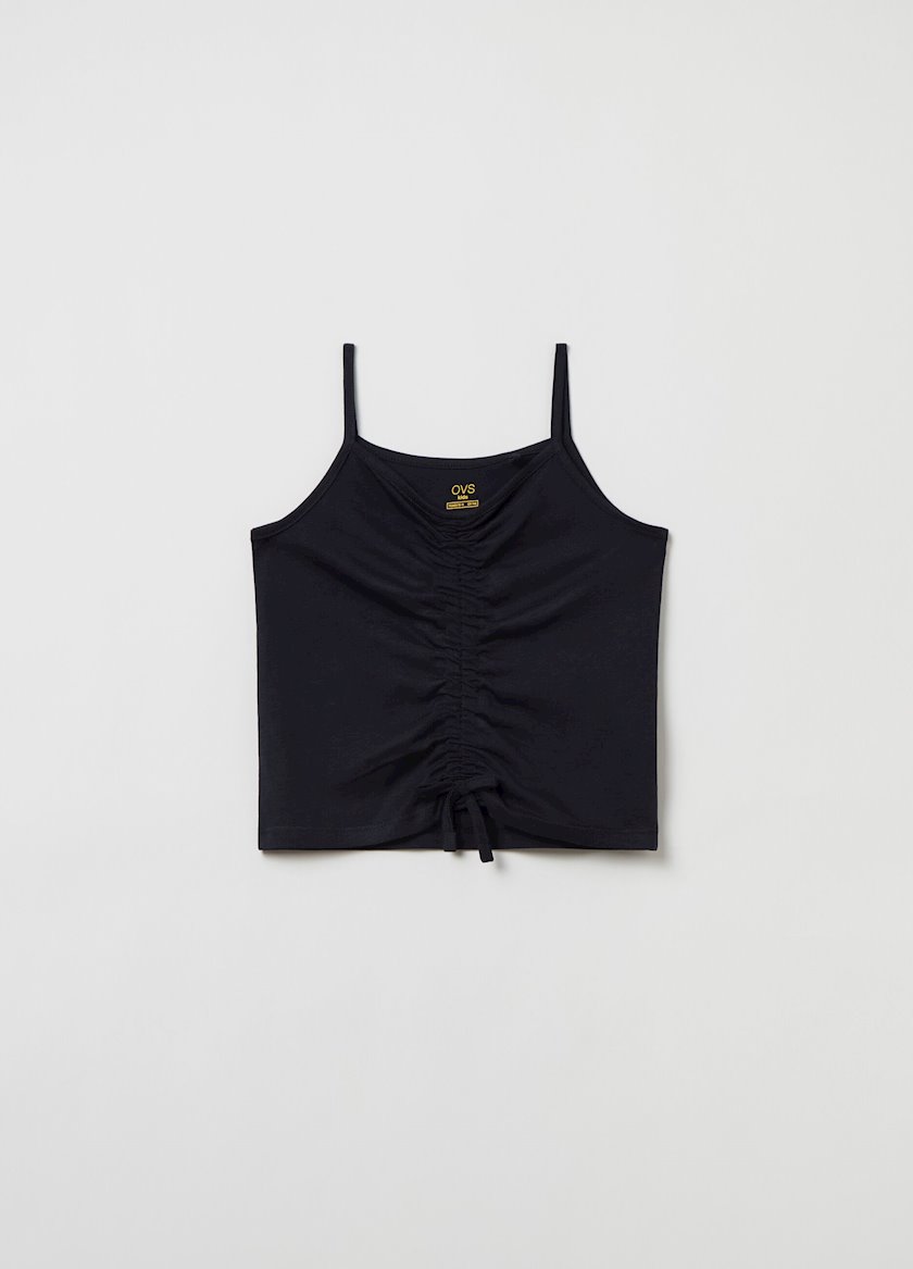 ᐈ Топ на бретелях для девочек OVS 1807163, черный, хлопок, размер 12-13 ...