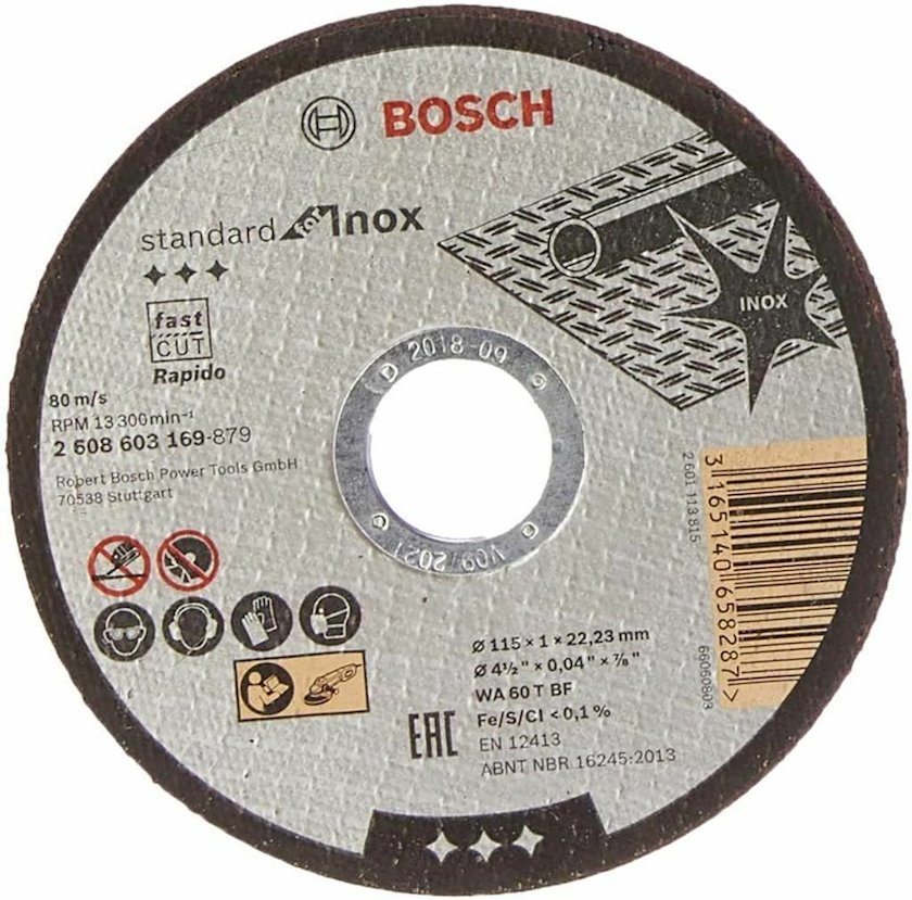 ᐈ Laqonda üçün kəsmə disk Bosch Metal Inox Fast Cutting Disc 115x22.23 ...