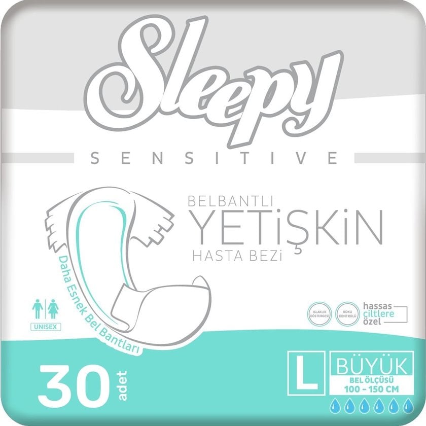 Подгузники для взрослых Sleepy Sensitive Large 30 шт - купить в Баку ...
