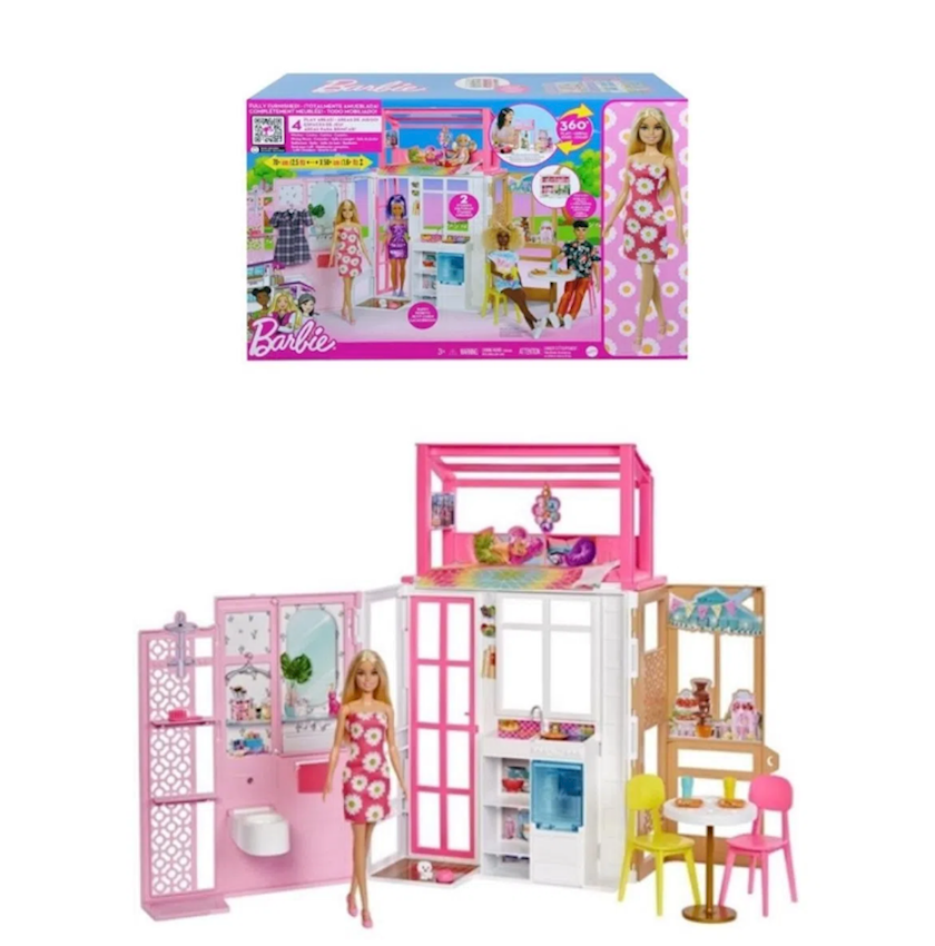 ᐈ Oyun dəsti Barbie HCD48 Dollhouse With Doll And Puppy - qiymeti və ...