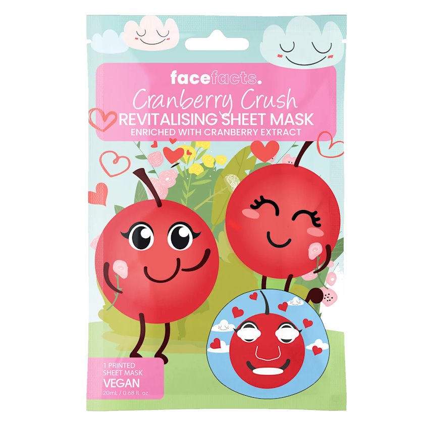 ᐈ Тканевая маска для лица Face Facts Cranberry Crush Revitalising Sheet ...