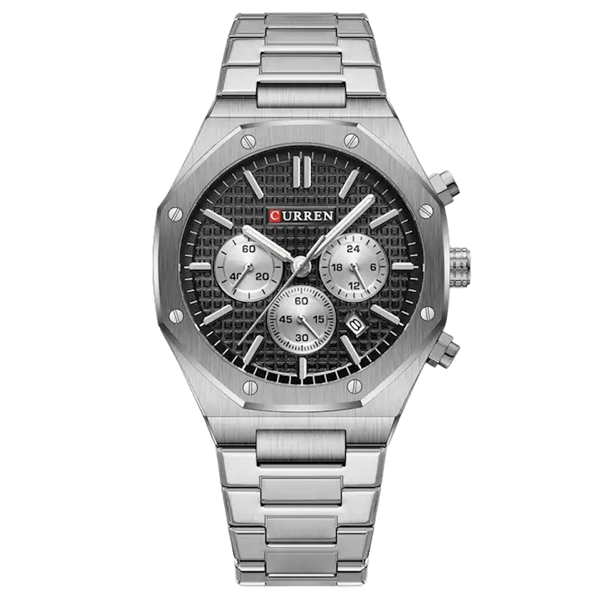 Мужские наручные часы Curren 8440 Silver Black - купить в Баку. Цена ...