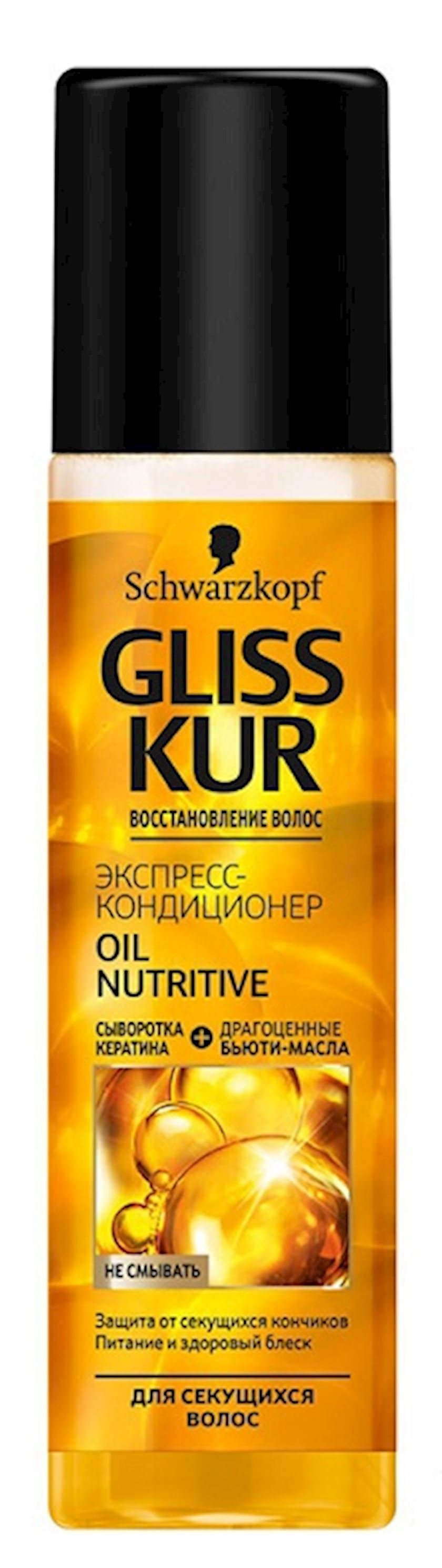 Kondisioner Schwarzkopf Gliss Kur Oil Nutritive Express Conditioner 200 ...