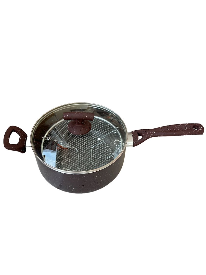 Qazan 00251, 24 sm, qranit, tünd qırmızı - Qiymeti, Bakıda almaq ...