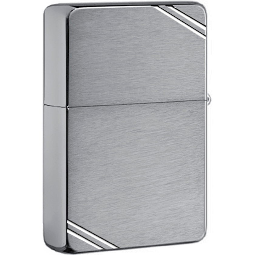 ᐈ Alışqan Zippo 230 Vintage Wslashes Brushed Chrome Gümüşü Qiymeti