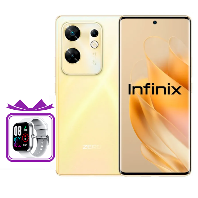 Smartfon Infinix Zero 30 NFC 4G 8GB/256GB X6731B Gold + Infinix Watch 1 ...