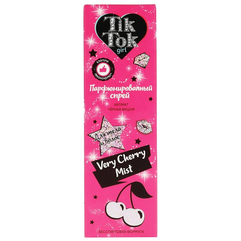Парфюмированный спрей мист для тела Tik Tok Girl Very Cherry 75 мл купить в Баку Цена обзор