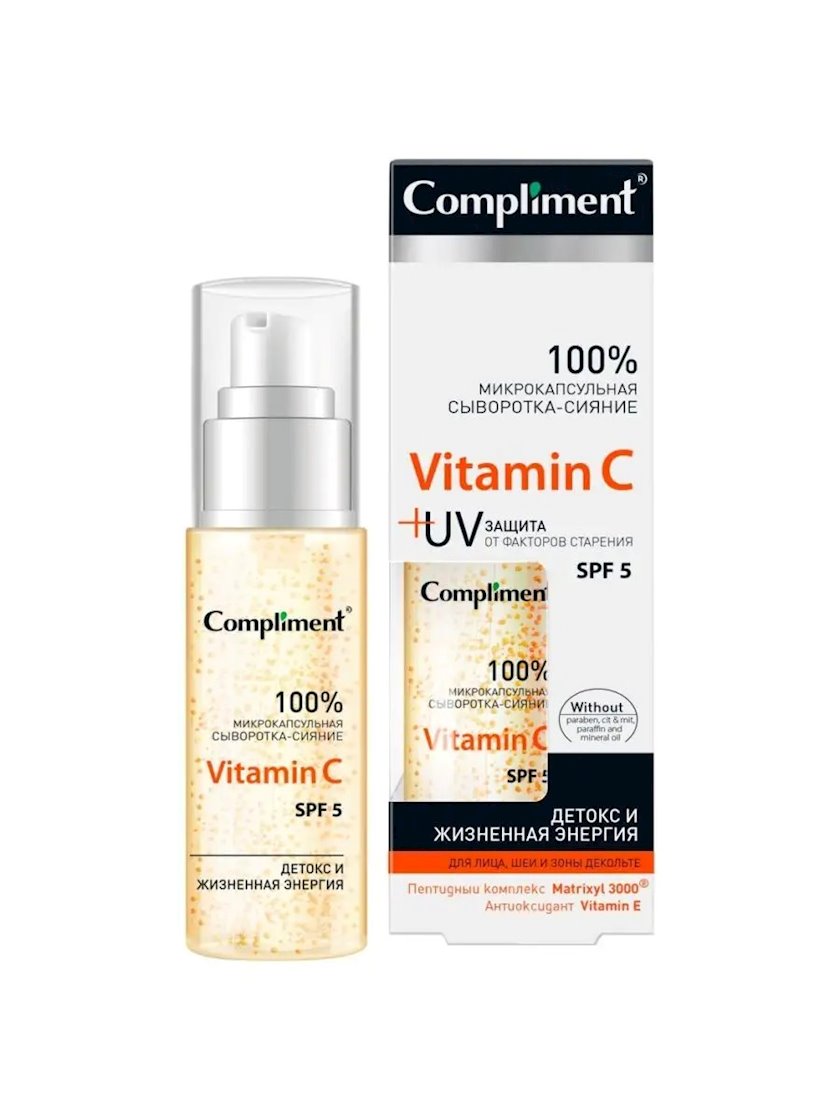 Сыворотка для лица Compliment Vitamin C+UV SPF5, 50 мл - купить в Баку ...