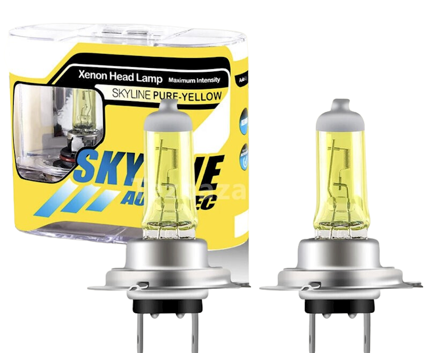 ᐈ Галогенная лампа для автомобильных фар Skyline H7, желтая, 12V, 55W ...