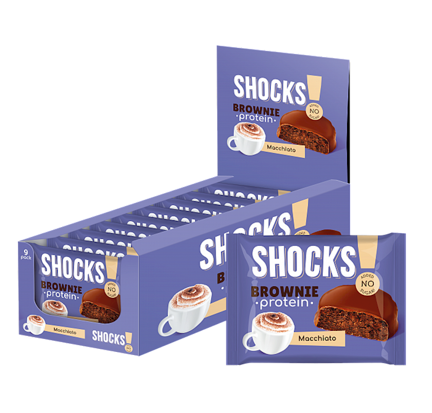 Proteinli brauni qutusu FitnesShock Shocks Protein Brownie Macchiato ...
