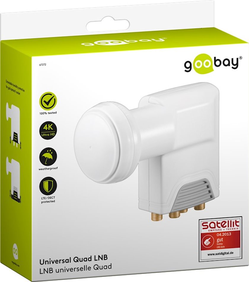 ᐈ Peyk çeviricisi Goobay Universal Quad LNB - qiymeti və satışı | ️ ...