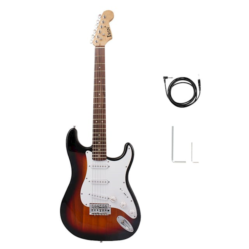 Elektrik gitara İrin Stratocaster, qəhvəyi/ağ - Qiymeti, Bakıda almaq ...