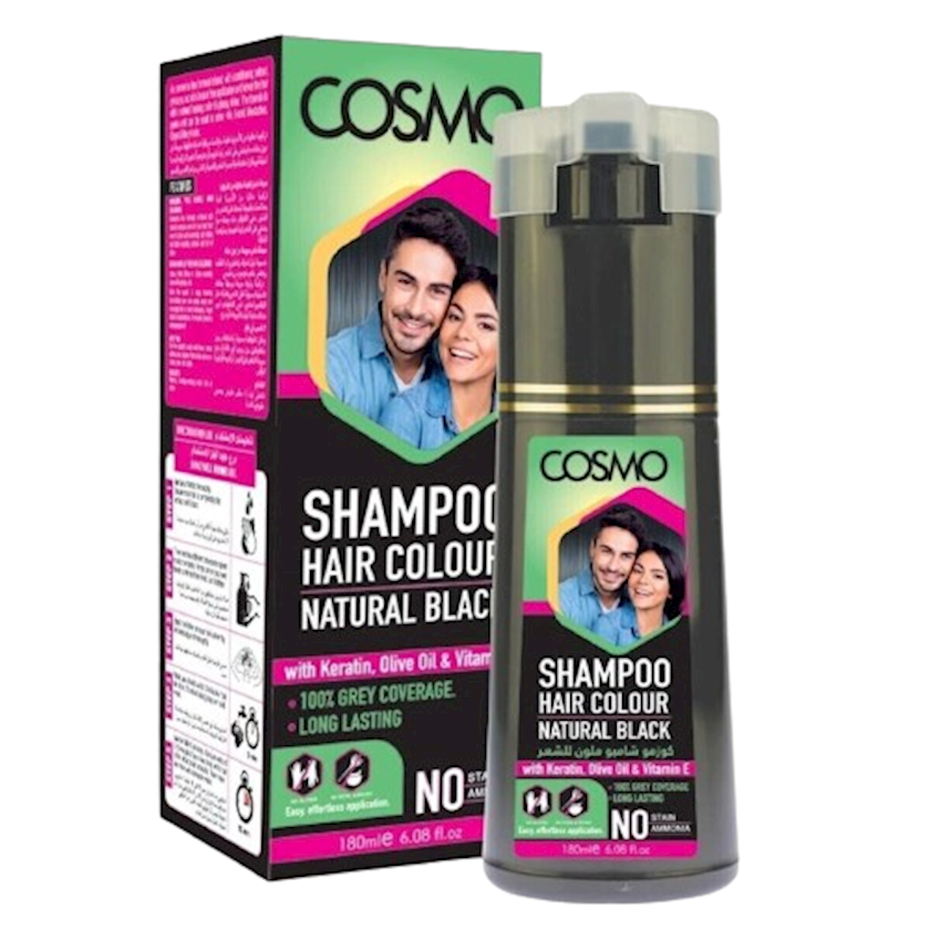 Тонирующий шампунь Cosmo Natural Black 180 мл - купить в Баку. Цена ...