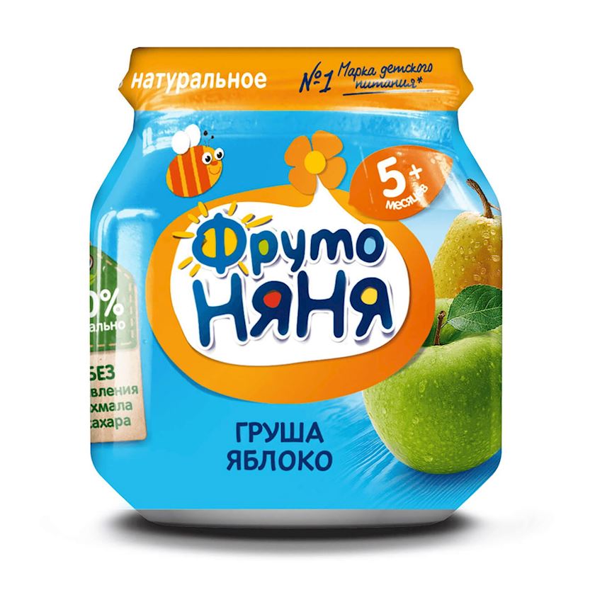 ᐈ Püre ФрутоНяня Alma və armud, 100 q, 5 aydan - qiymeti və satışı | ️ ...