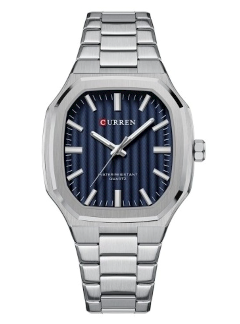 ᐈ Kişi qol saatı Curren CU8458 Silver/Blue - qiymeti və satışı | ️ ...