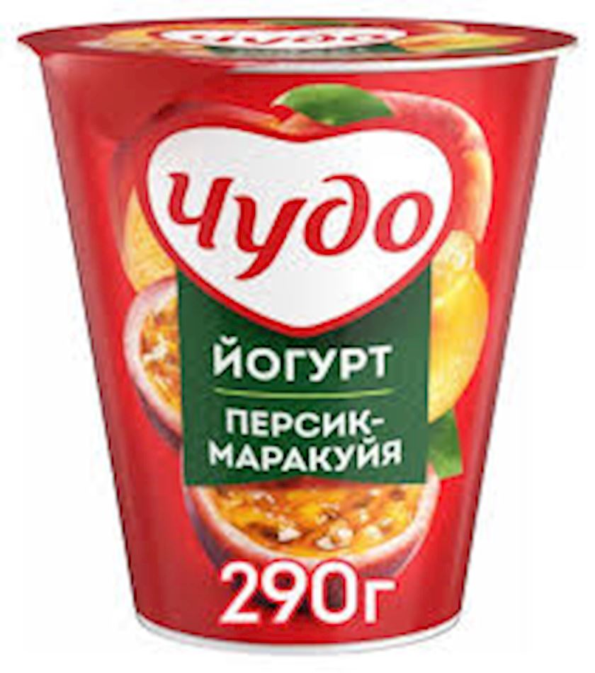 ᐈ Yoqurt şaftalı və marakuya ilə 2.5% 290 q Чудо - qiymeti və satışı ...