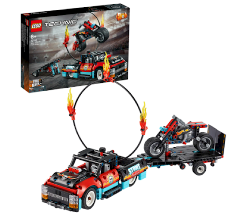 Konstruktor LEGO 42106 Technic StuntShow Truck and Bike 610 əd ...