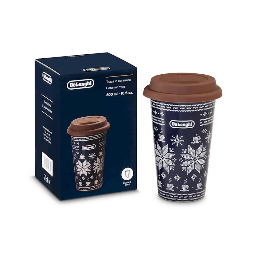ᐈ Termo fincan DeLonghi DLSC076, 300 ml, qəhvəyi/qara - qiymeti və ...