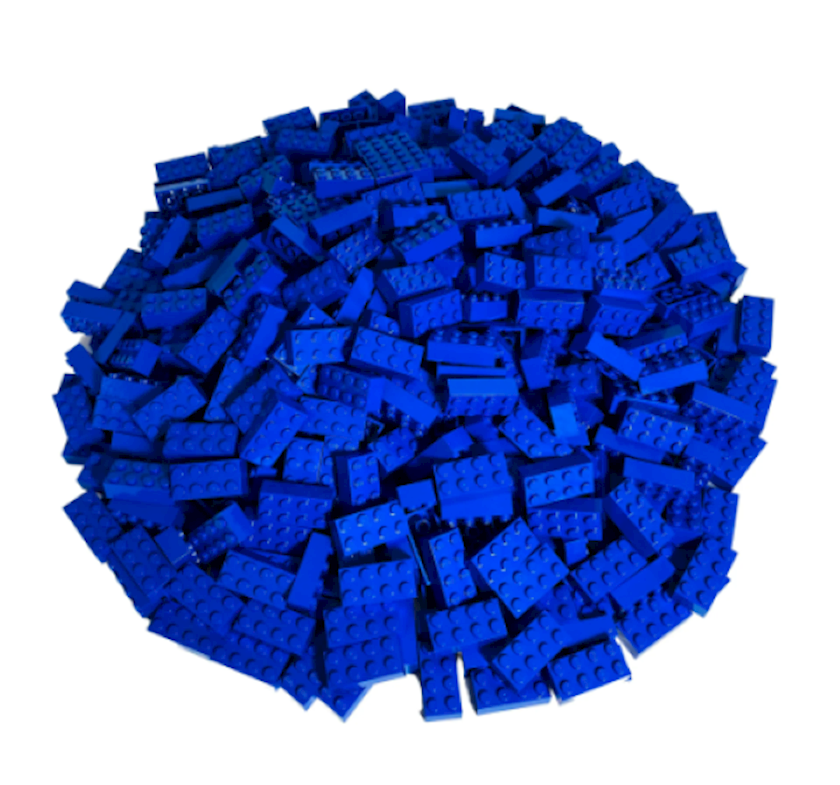 Konstruktor LEGO Classic Wall Bricks 2x4 Blue 3001, 3+ yaş, 50 əd ...