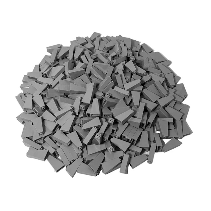 ᐈ Конструктор LEGO Classic 2x1x3 см Light Gray Slanted Brick 4460b, 3 ...