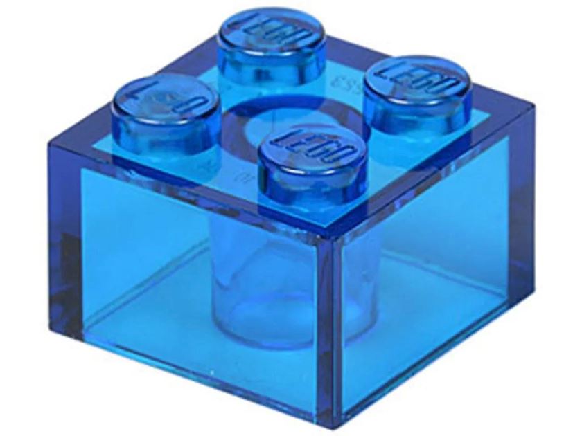 Konstruktor aksessuarları Lego 2x2 brick translucent dark blue 50 ...