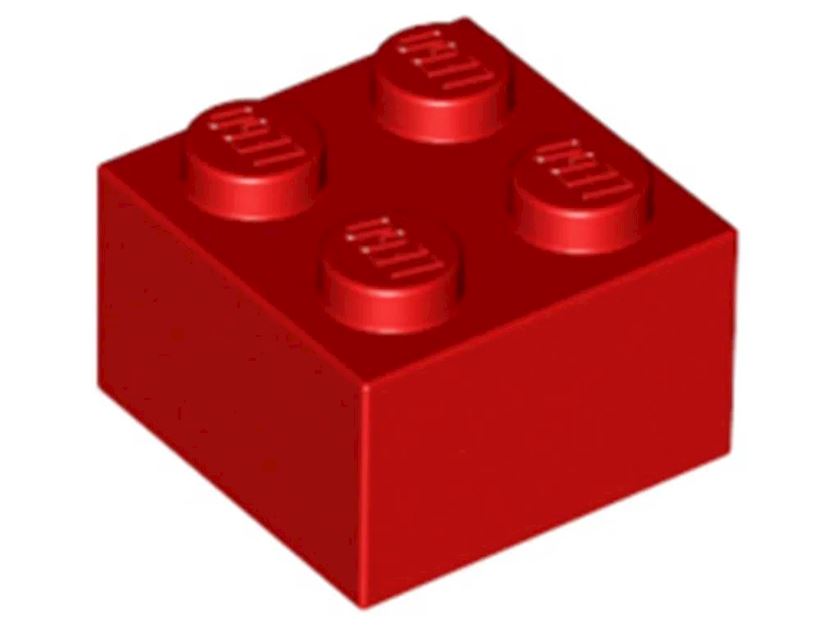 ᐈ Konstruktor aksessuarları Lego 2x2 Red stone (red) 100 pieces ...