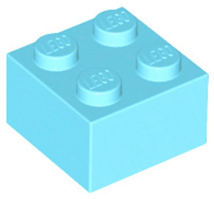 ᐈ Konstruktor aksessuarları Lego Designer 2x2 Azur (Medium Azure) 250 ...