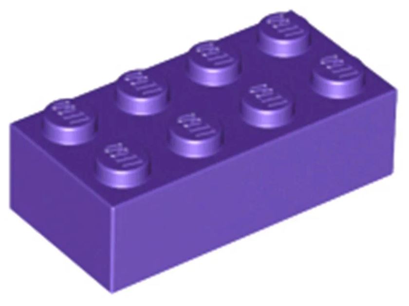 Konstruktor aksessuarları Lego Bricks 2x4 dark purple 100 pieces ...