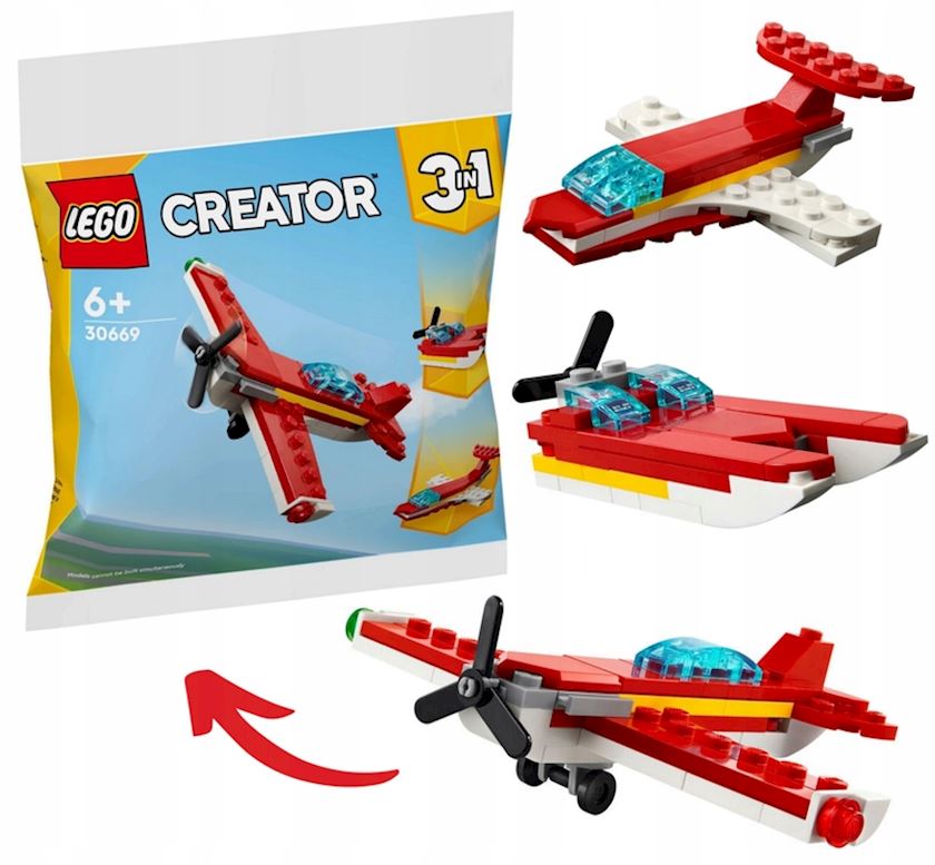 Konstruktor LEGO Creator 30669 Əlamətli qırmızı təyyarə 3-1-də, 6+ yaş ...