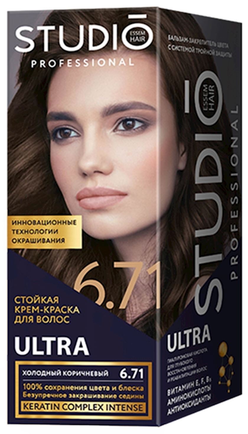 Крем-краска для волос Studio Professional Ultra 6.71 Холодный ...