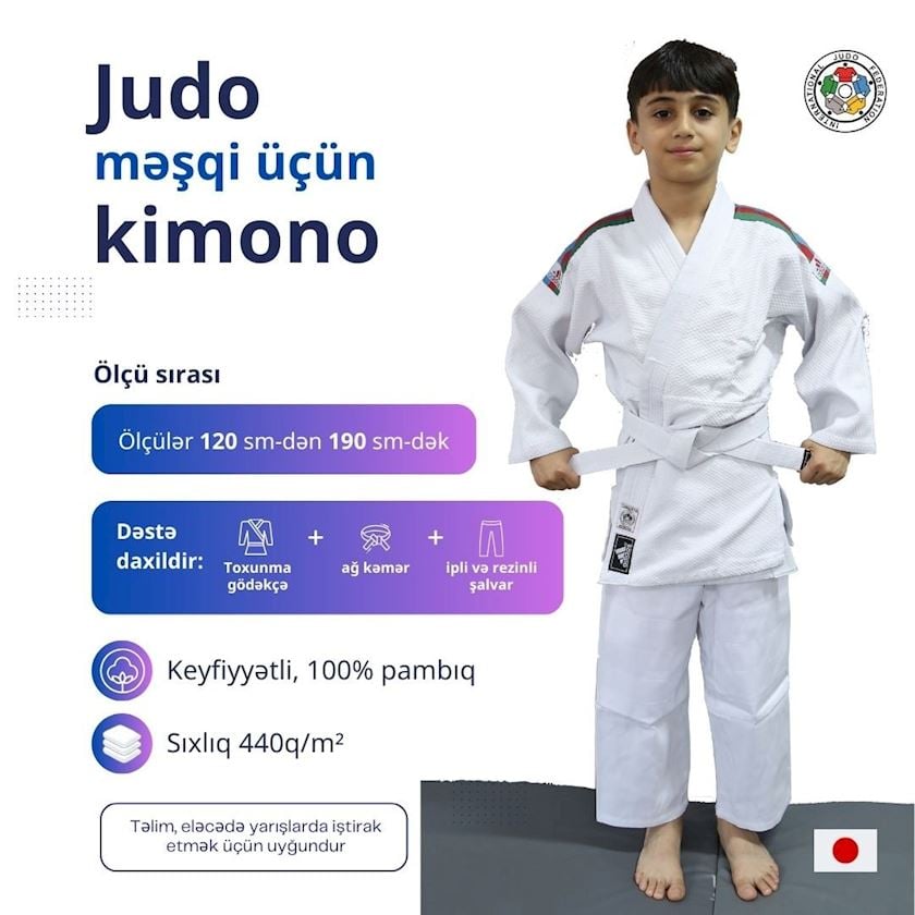 Кимоно для занятий дзюдо Adidas 2001012, 120 см - купить в Баку. Цена ...