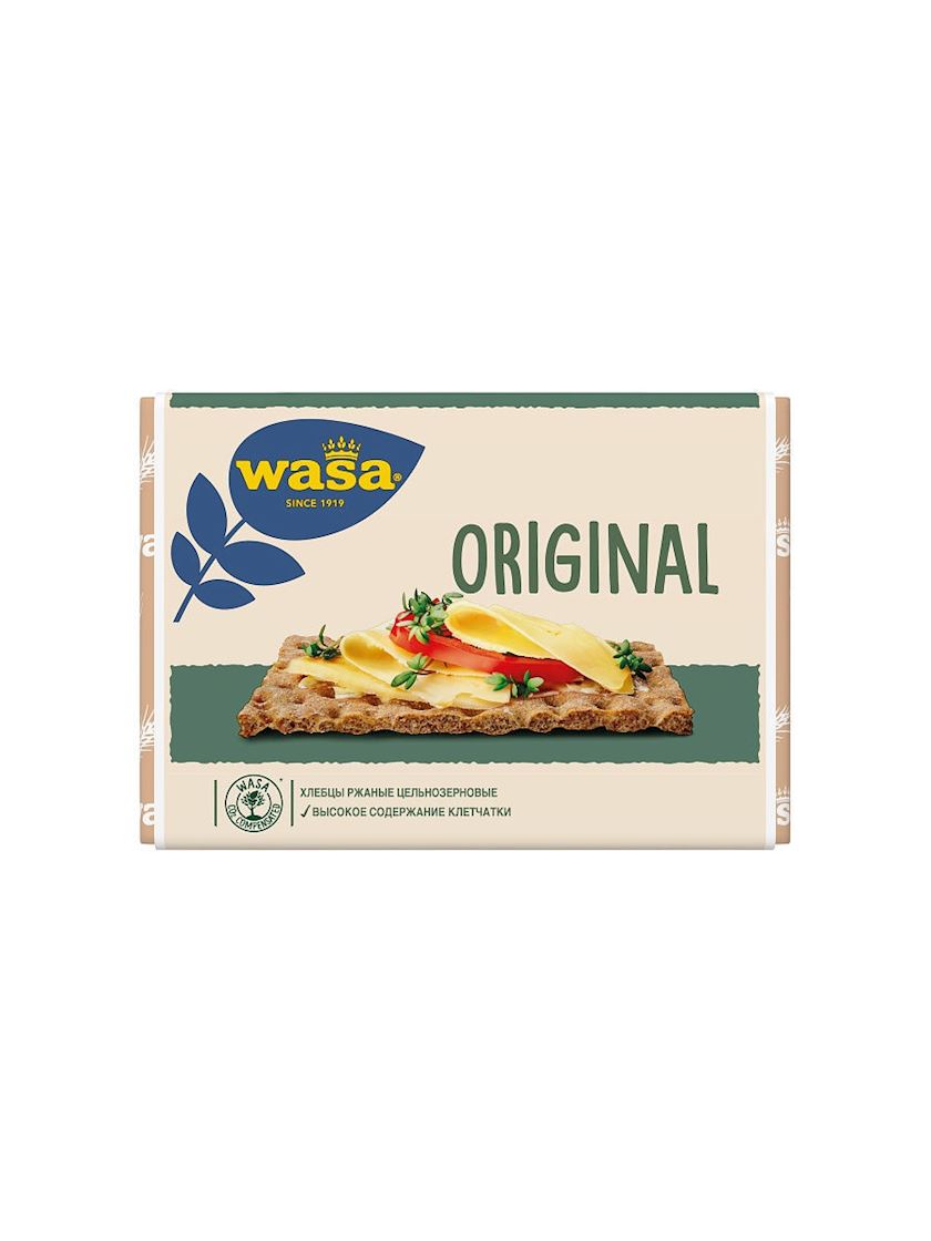 Хлебцы ржаные цельнозерновые Wasa Original 275 г - купить в Баку. Цена ...