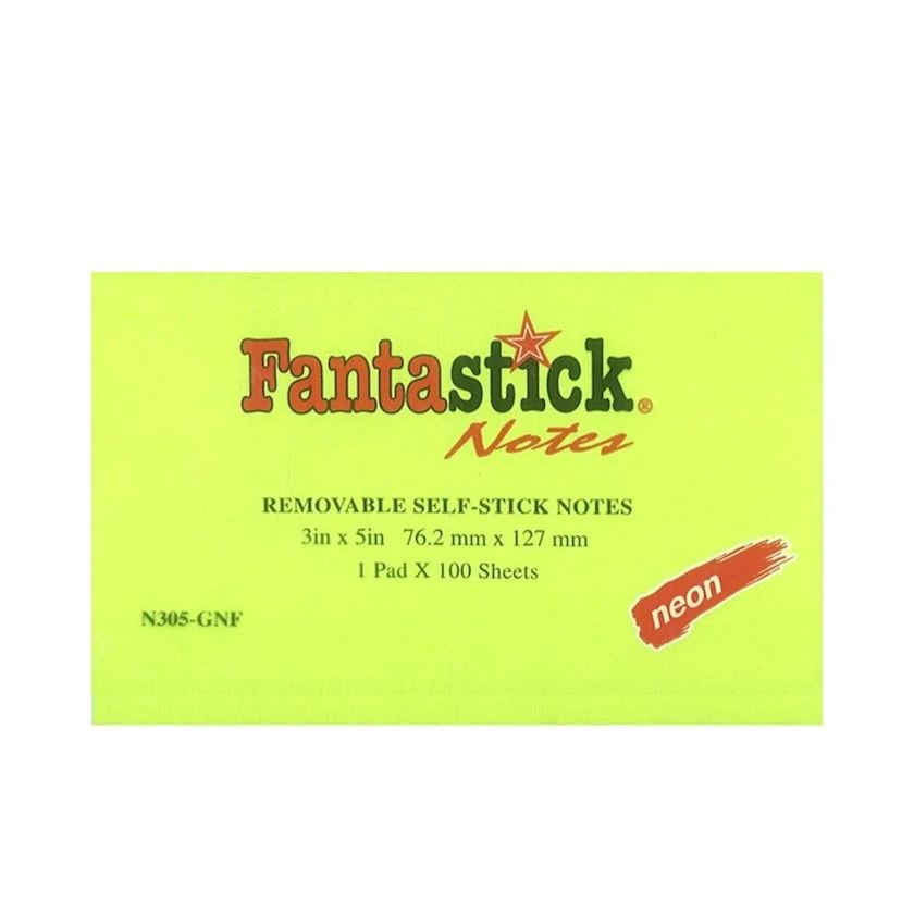Qeydlər üçün stikerlər Fantastick FK-N305-GNFF 76.2x127 mm, 100 vərəq ...