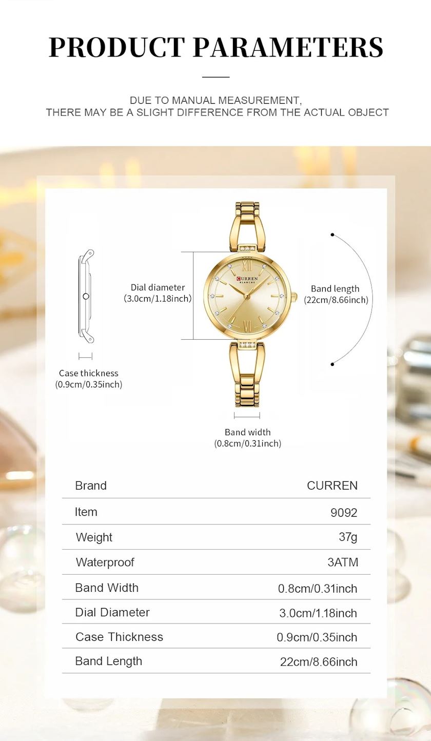 ᐈ Наручные часы Curren C9092 Gold - купить по выгодной цене | ️ BIRMARKET