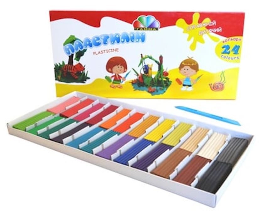 ᐈ Plastilin Гамма 331013, 24 rəng, 480 q - qiymeti və satışı | ️ BIRMARKET