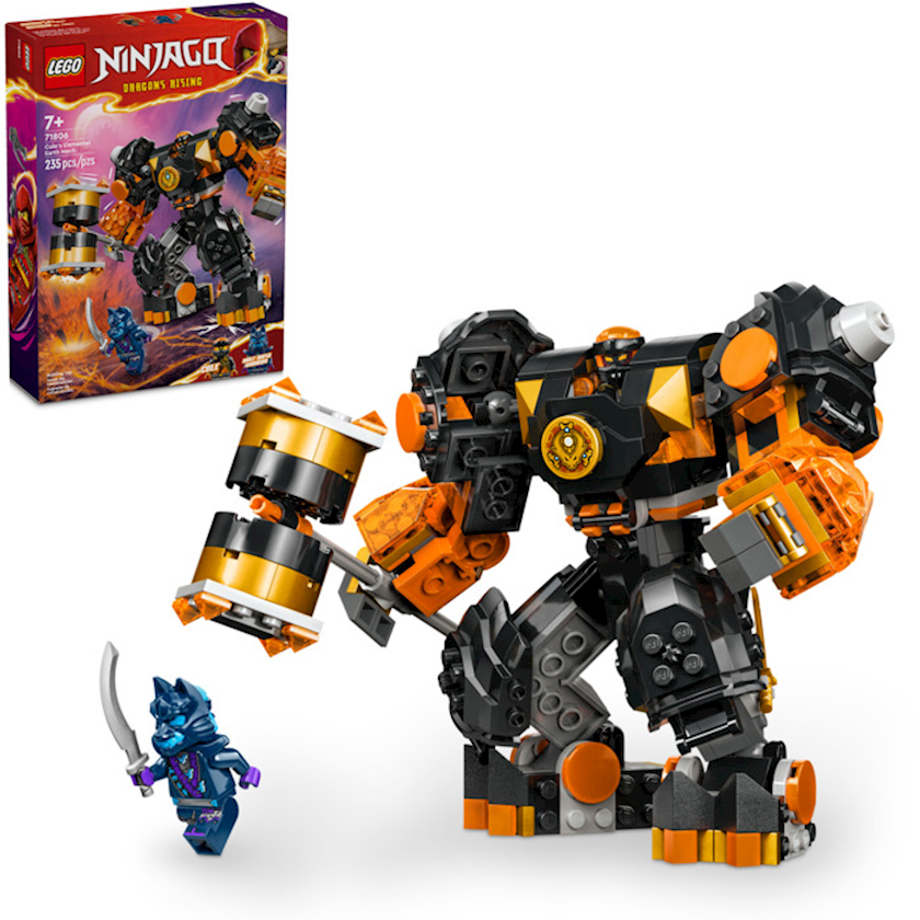 ᐈ Konstruktor LEGO Ninjago Cole's Elemental Earth Mech 71806, 7+ yaş ...